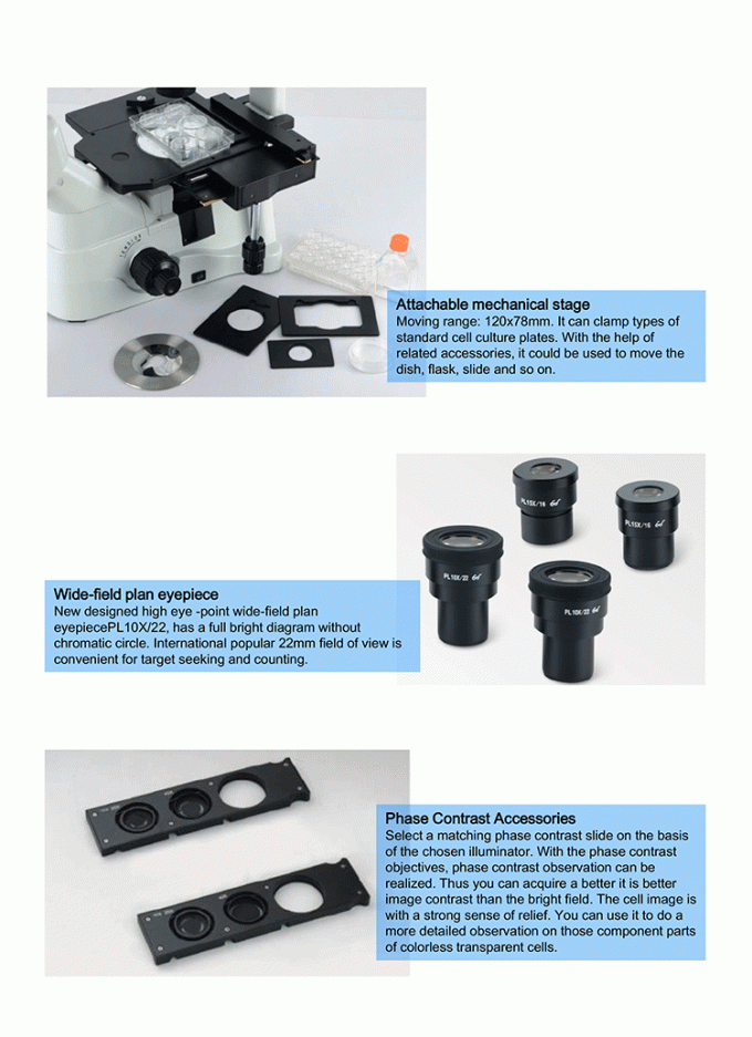 Kohler Illumination Inverted Light Microscope OPTO-EDU A14.0900